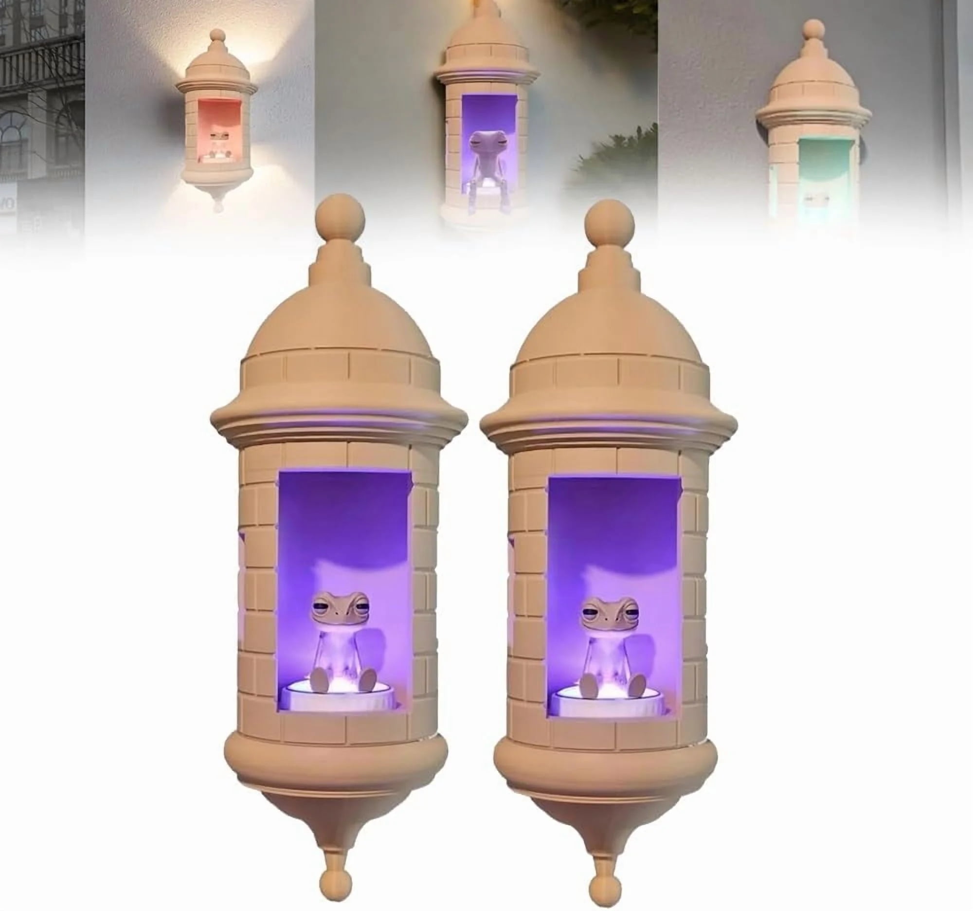 Puerto Wall Lamp, 3D Printed Style Night Light, Silent Lamp With LED ...