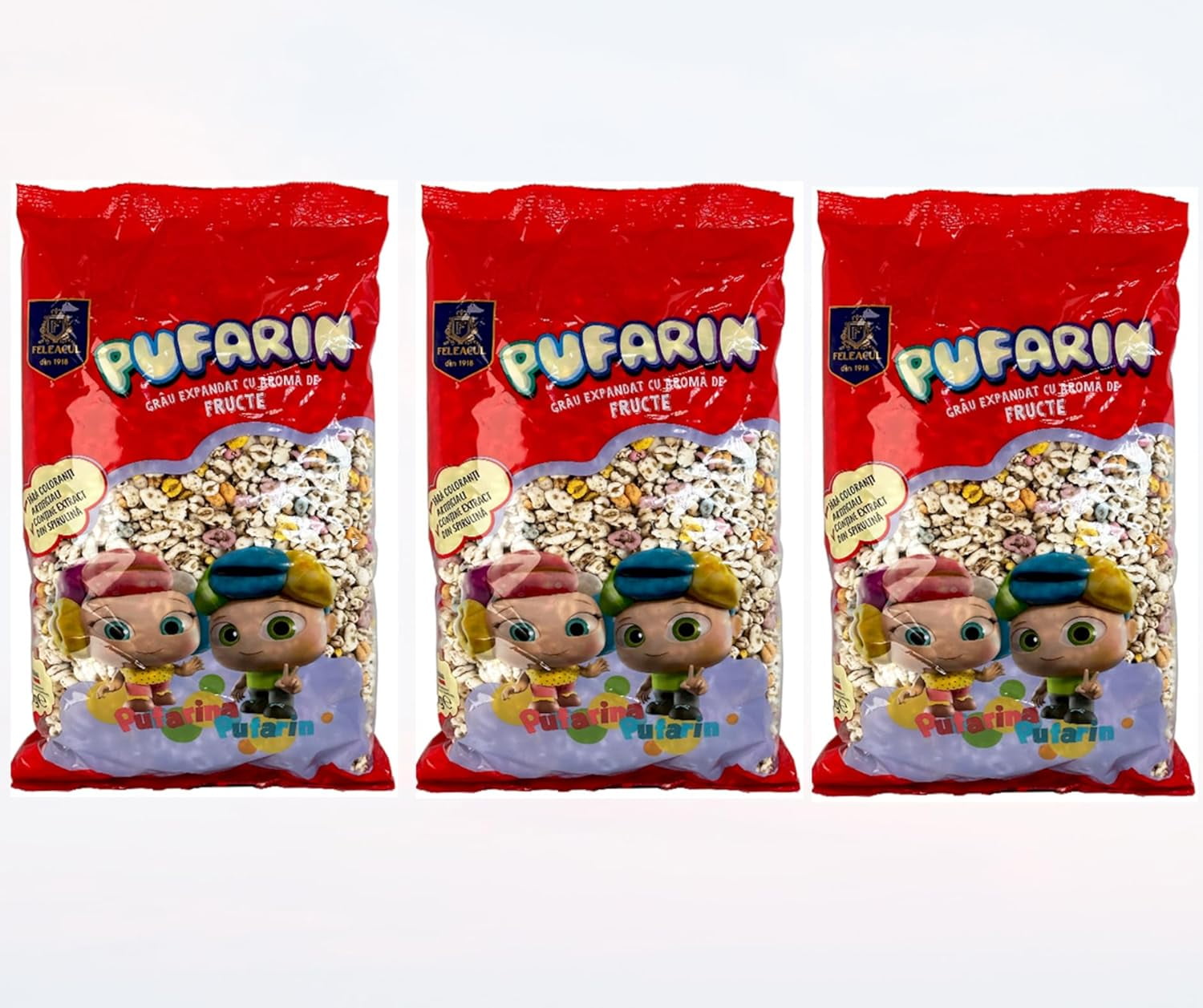 Pufarine Romanian by Feleacul Fruit Flavored Beakfast Cereal 3 BAGS ...