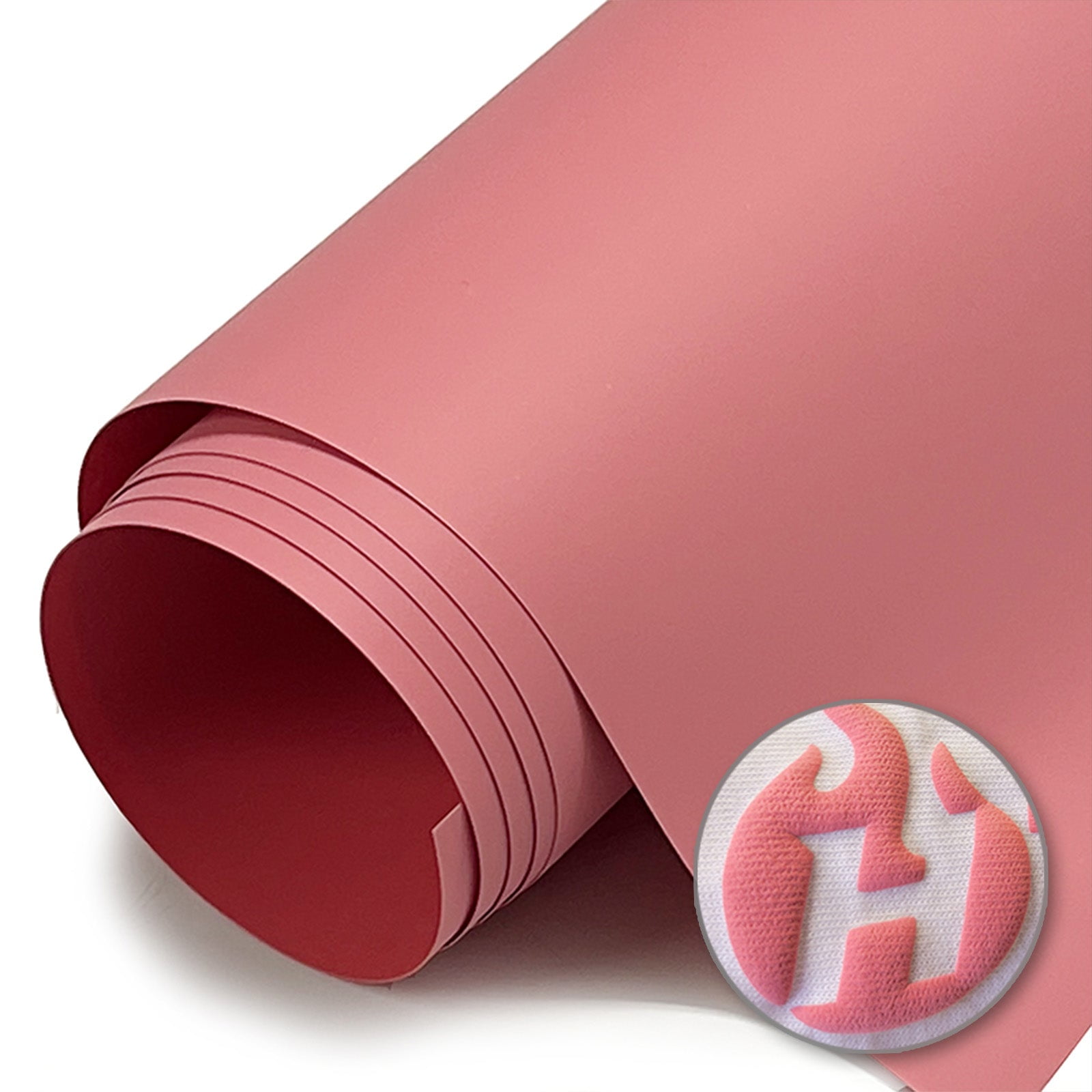 Puff Heat Transfer Vinyl (Deep Pink, 20" x 12" Sheet) - 3D Puffy Heat ...