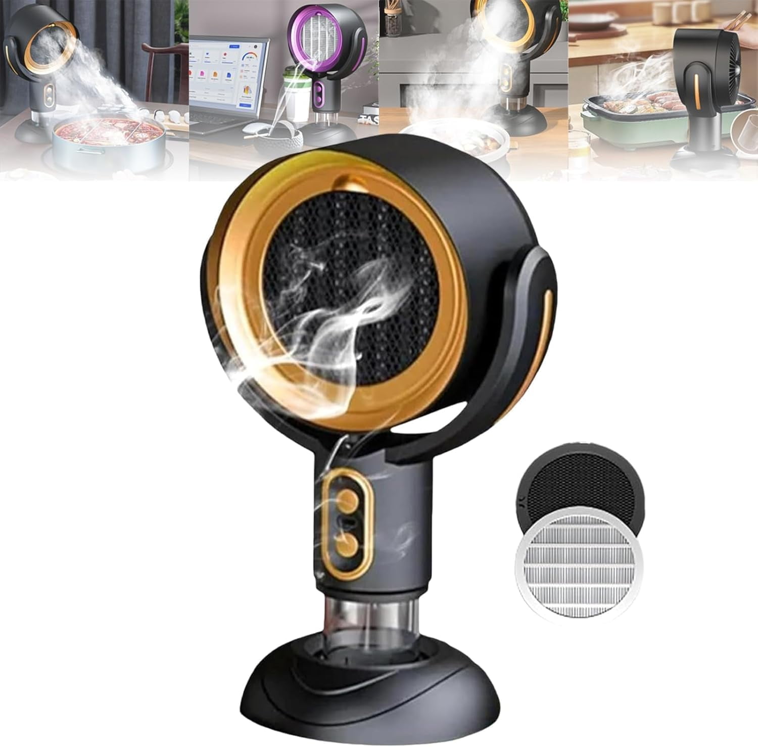 Puff Hide Purifier Fan, 2025 New Removable and Washable Filter Portable ...