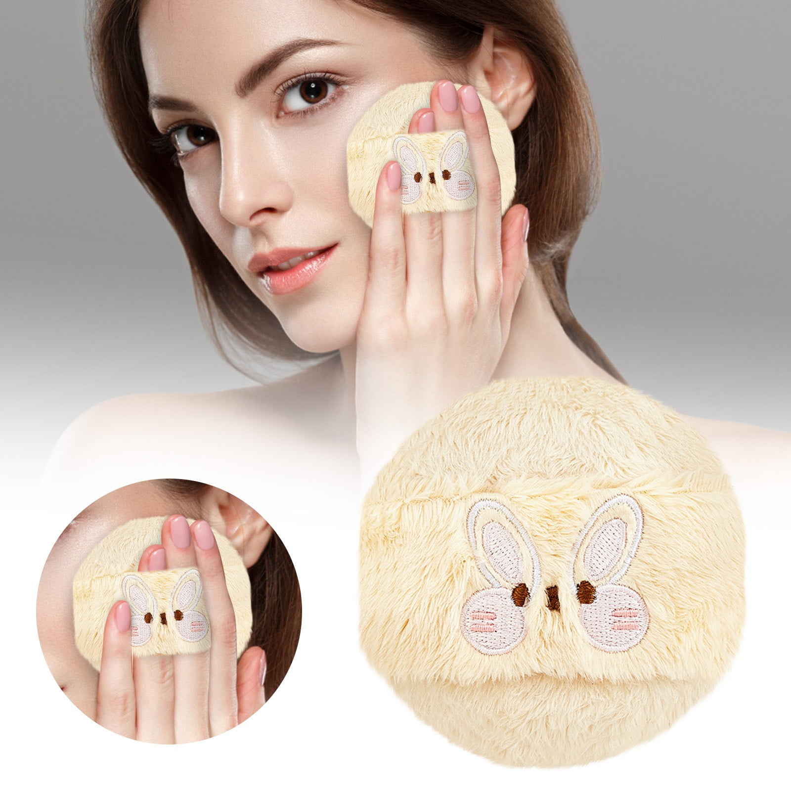 Puff Makeup Sponge for Foundation Blending Soft Velour Powder ...