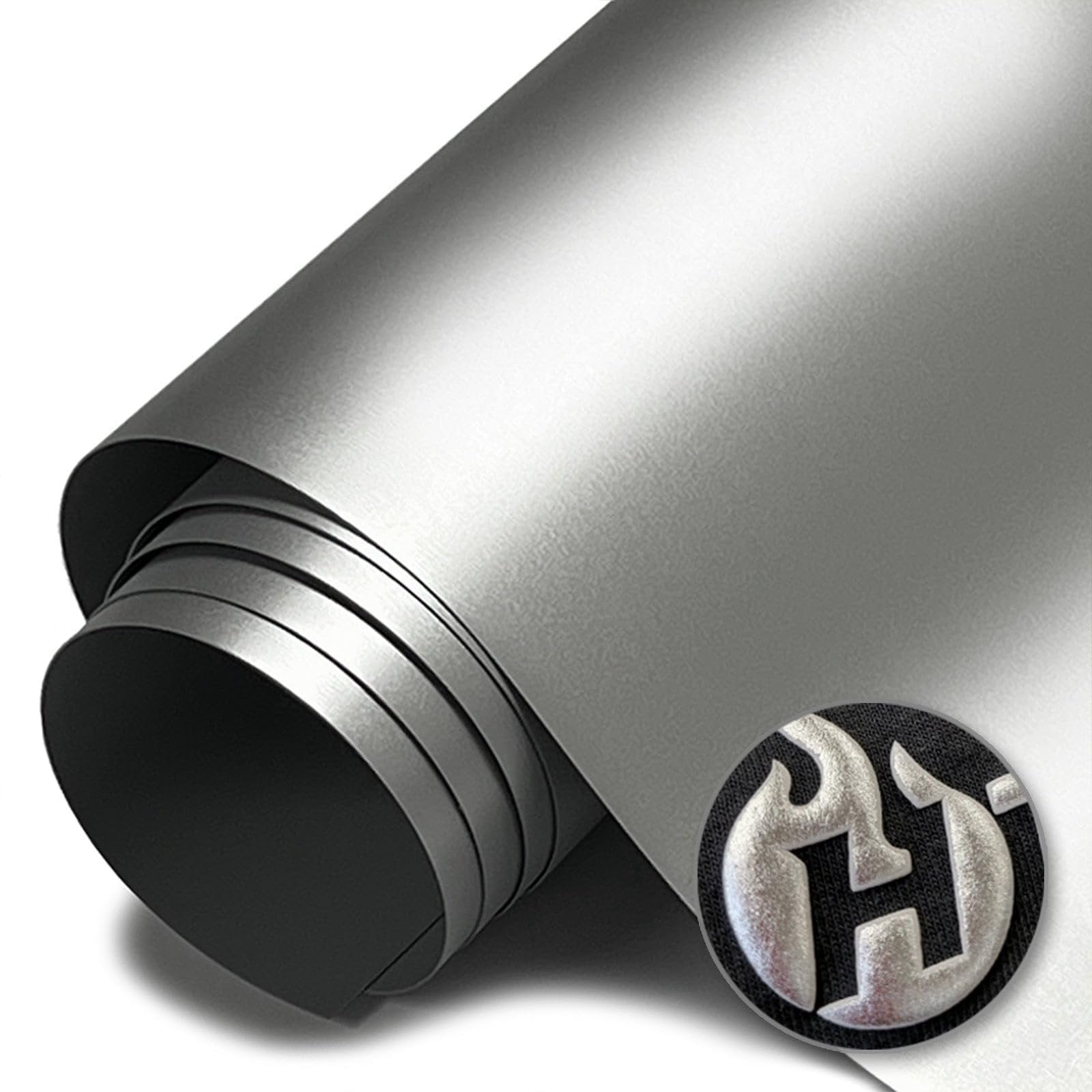 Puff Metal Heat Transfer Vinyl (Foil Silver, 20" x 3 Yards) - 3D Puffy ...