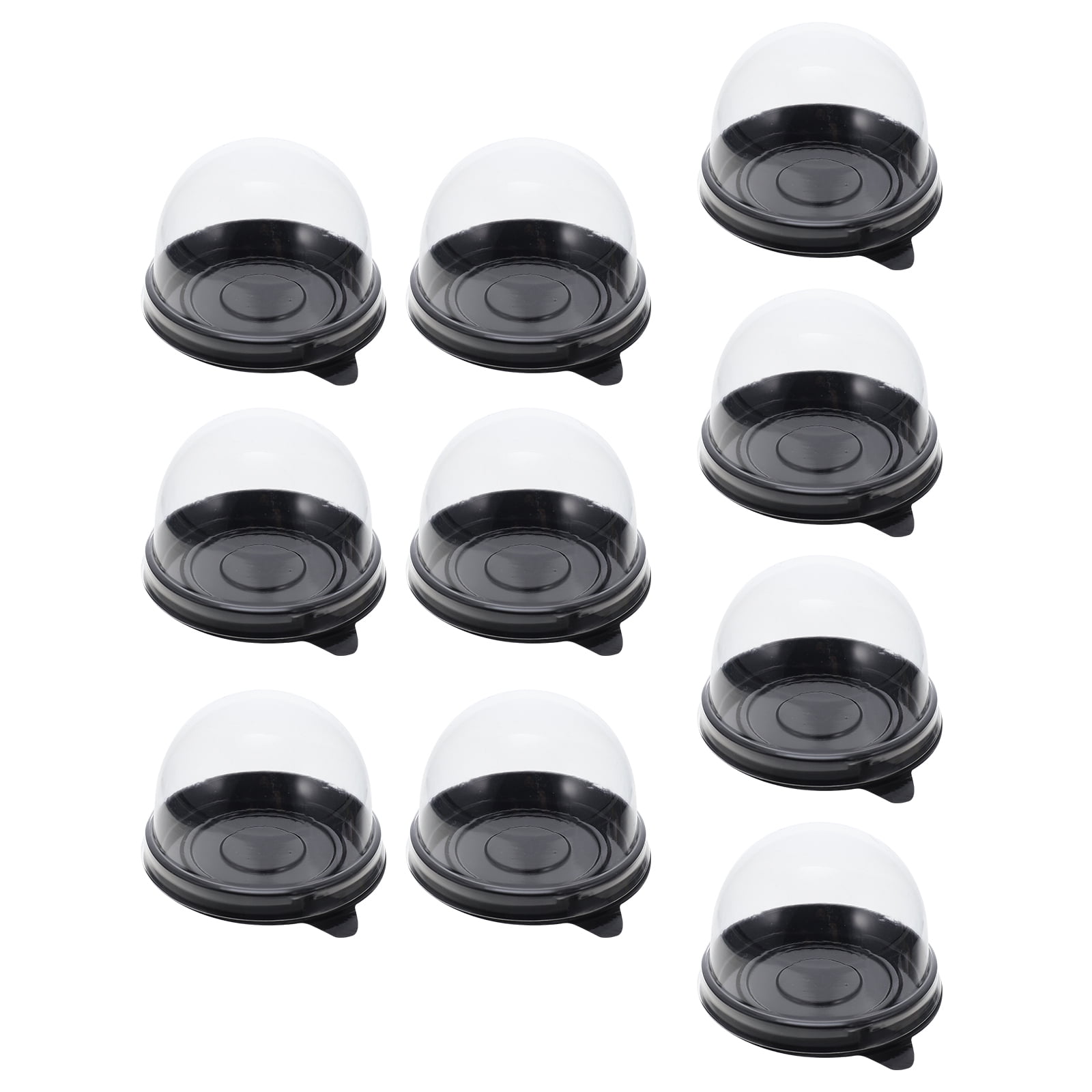 Puff Pastry Clear Cupcake Holder Gift Containers 100 Pcs Dome Dessert ...