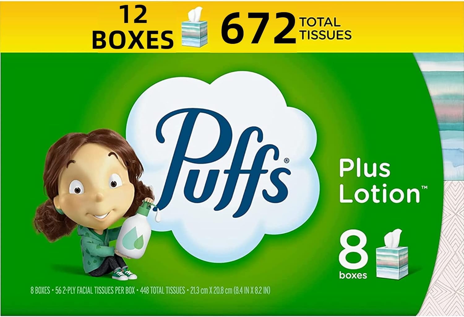 Puff Plus Lotion Facial Tissue 12 Cubes | Soft Lotion Tissues | Nose ...