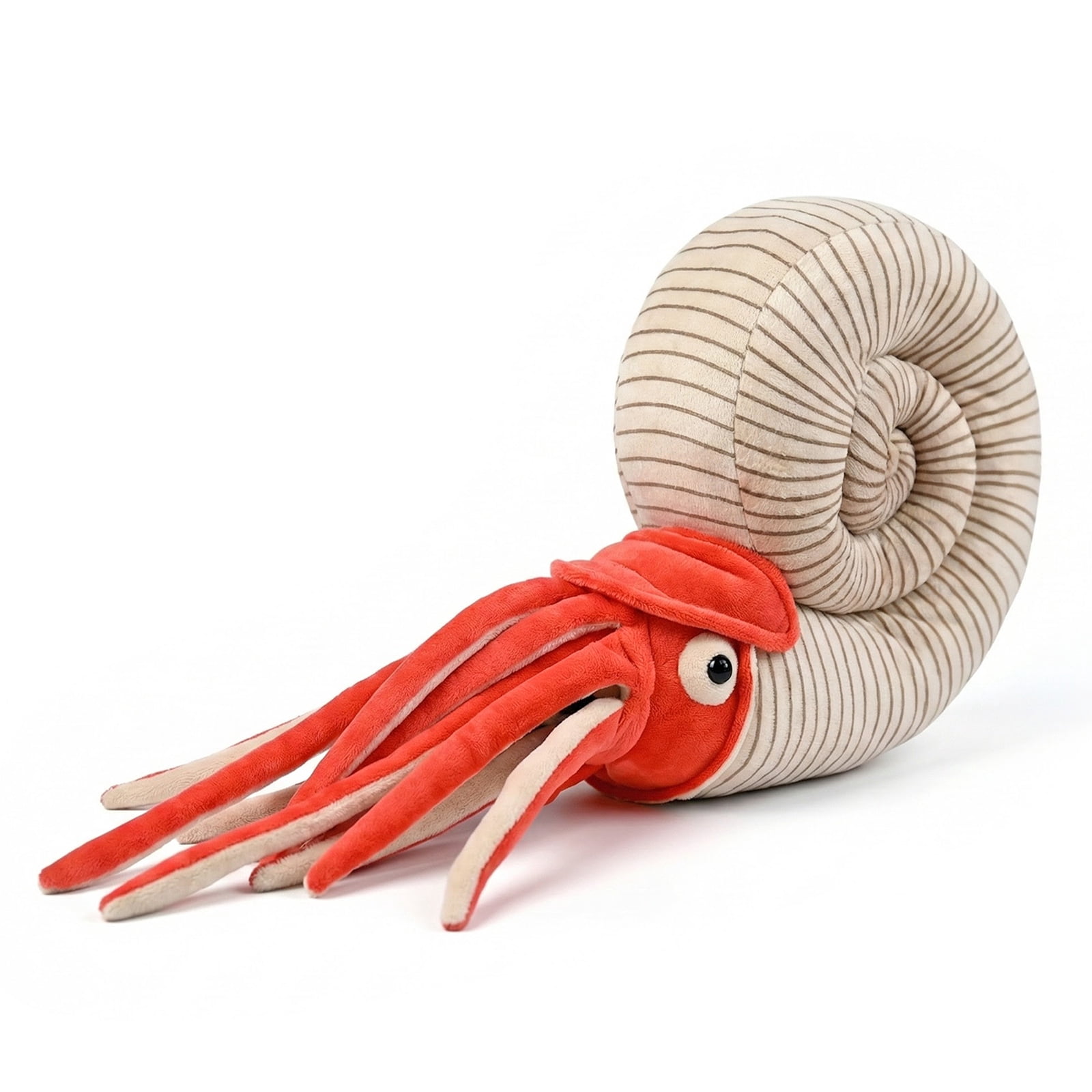 PuffPurrs Ammonite Plush – Lifelike 16in Prehistoric Sea Creature Toy ...