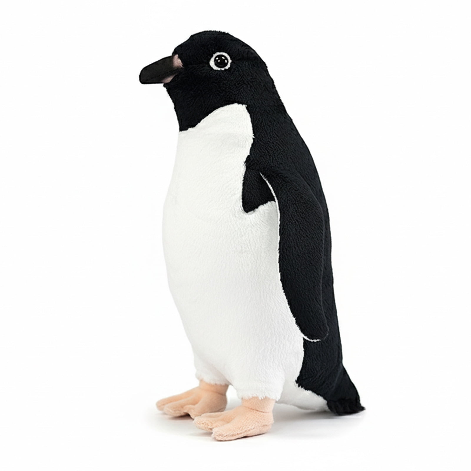 PuffPurrs Lifelike AdéLie Penguin Toy, Realistic White Eye-Ring Teddy ...