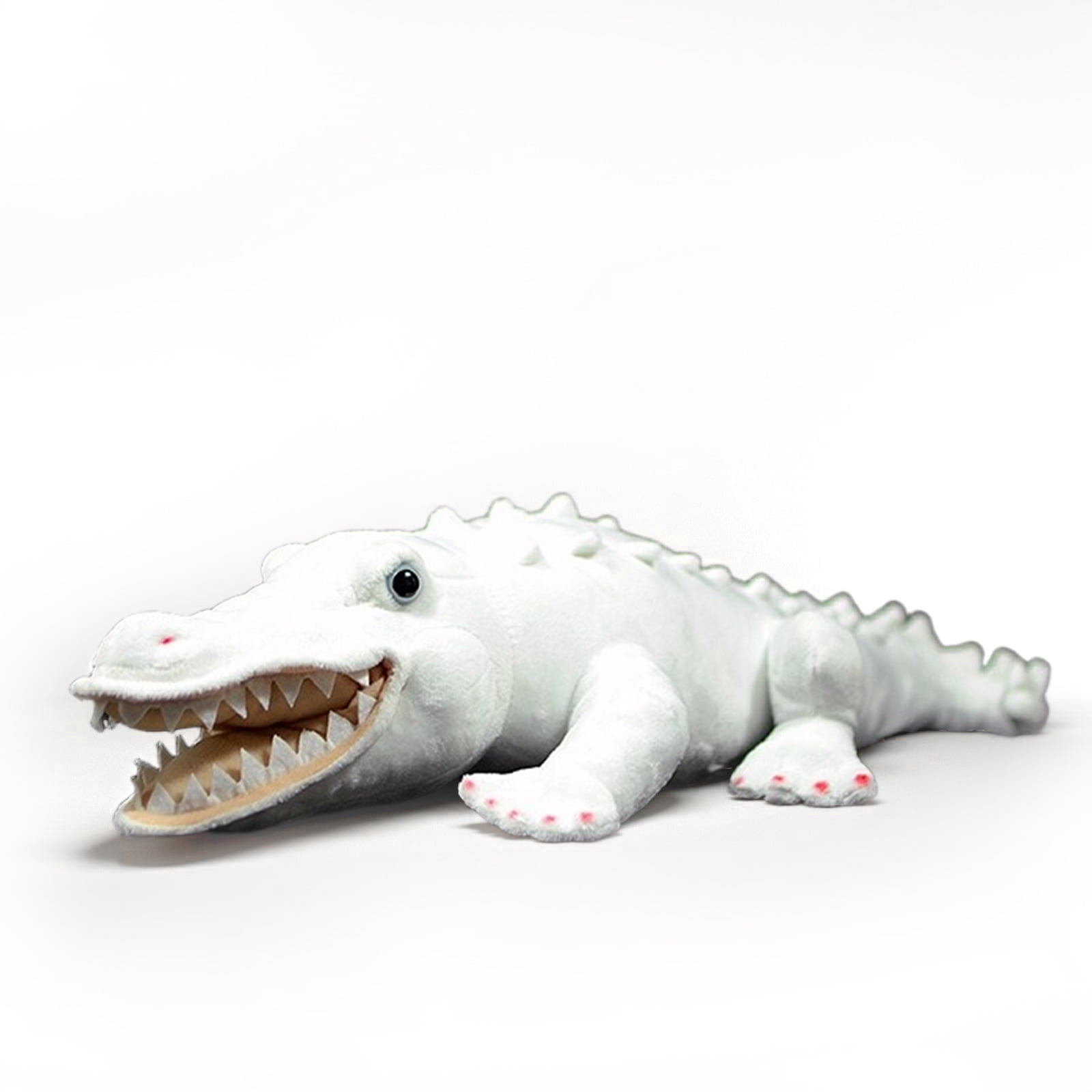 PuffPurrs Lifelike Albino Alligator Plush Toy, Realistic Snow Gator ...