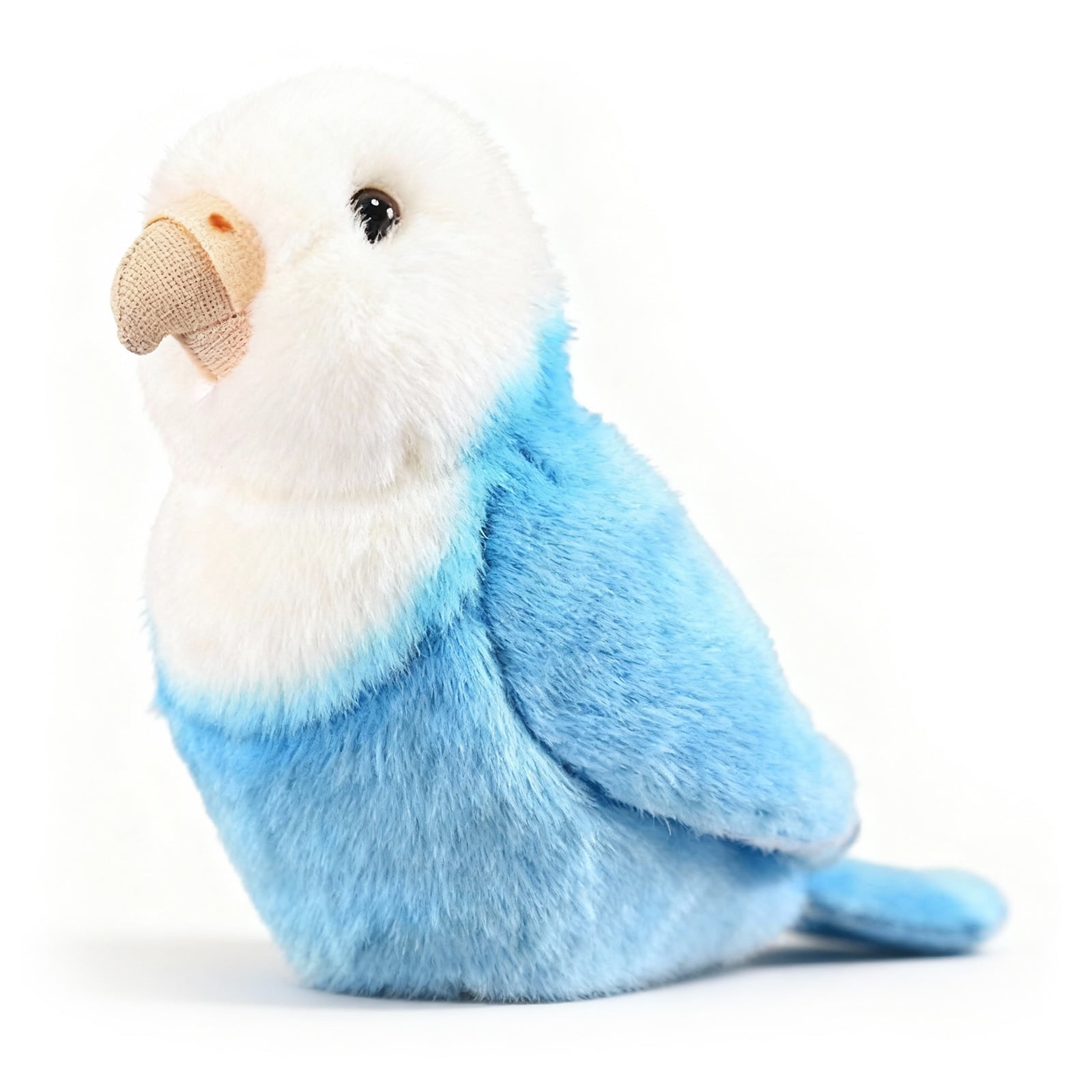 PuffPurrs Lifelike Blue Lovebird Plush Toy, Realistic Blue Color ...