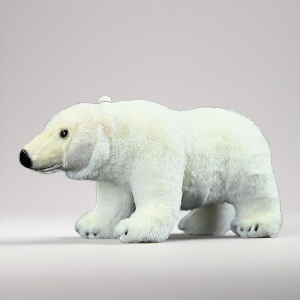 PuffPurrs Lifelike Polar Bear Plush Toy, Realistic Polar Bear Teddy ...