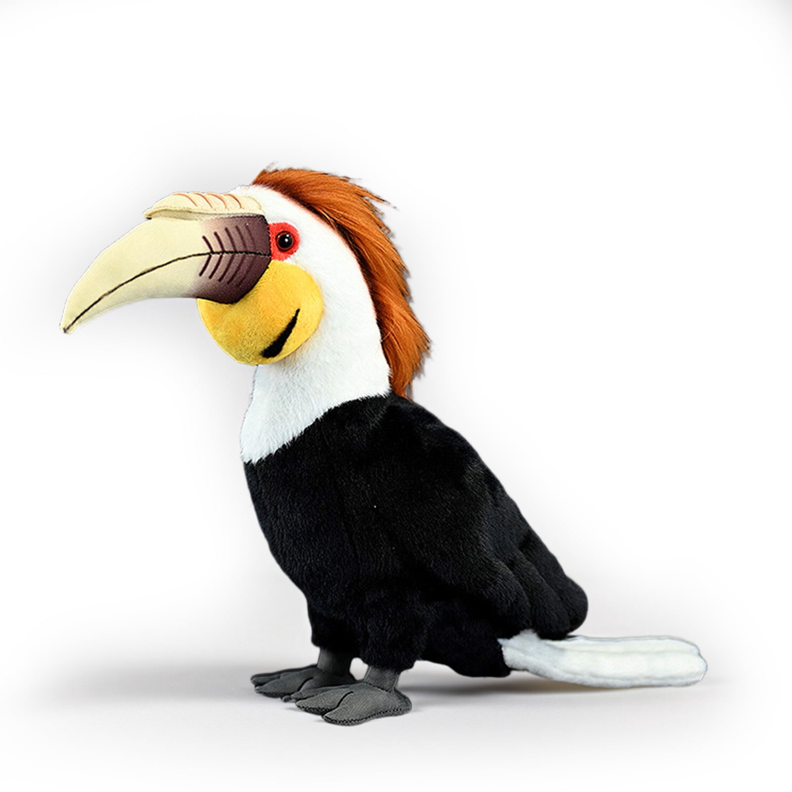 PuffPurrs Lifelike Wreathed Hornbill Plush Toy, Cute Realistic Aceros ...