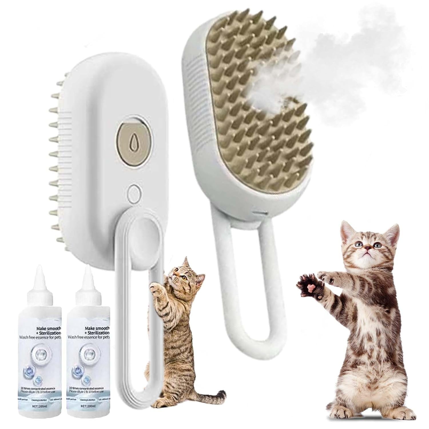 Puffease Spritz Comb for Cats Dogs, 2025 3-in-1 Spritz Comb Cat Steam ...