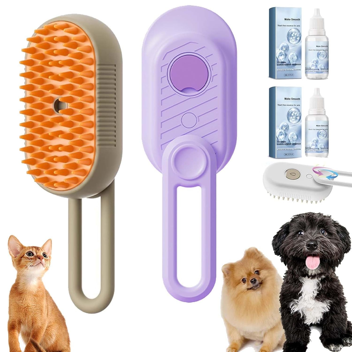 Puffease Spritz Defur Comb for Cats, 2025 New 3-In-1 Spritz Defur Comb ...