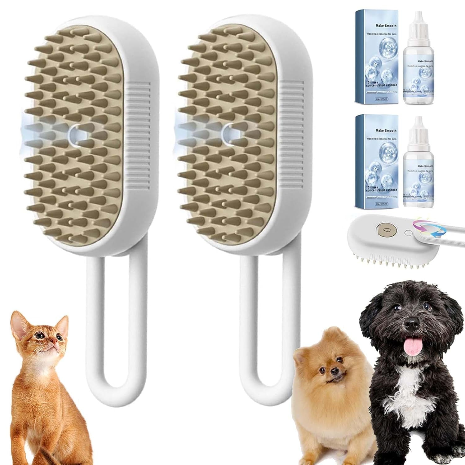 Puffease Spritz Defur Comb for Cats, 2025 New 3-In-1 Spritz Defur Comb ...