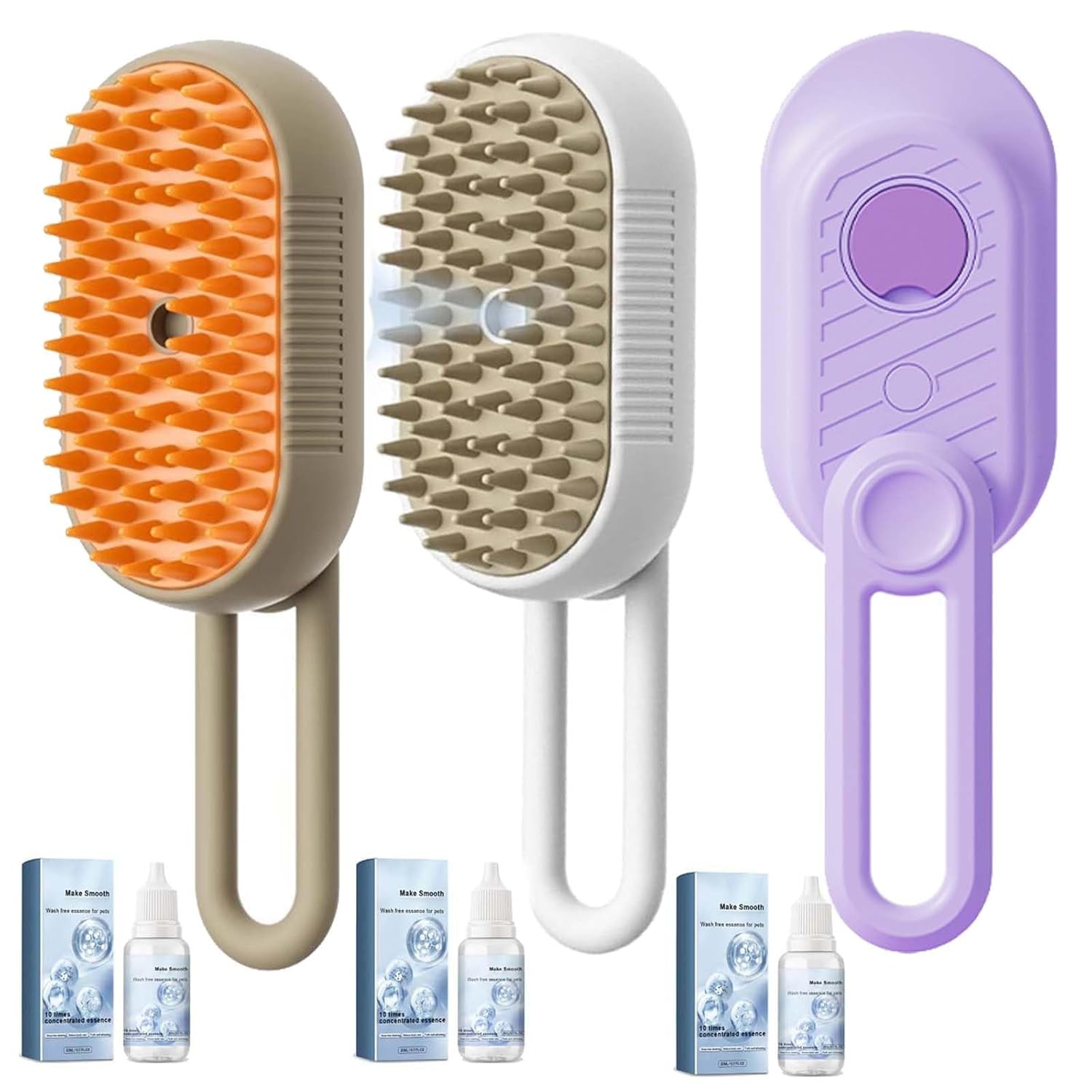 Puffease Spritz Defur Comb for Cats, 3-In-1 Spritz Defur Comb for Dogs ...