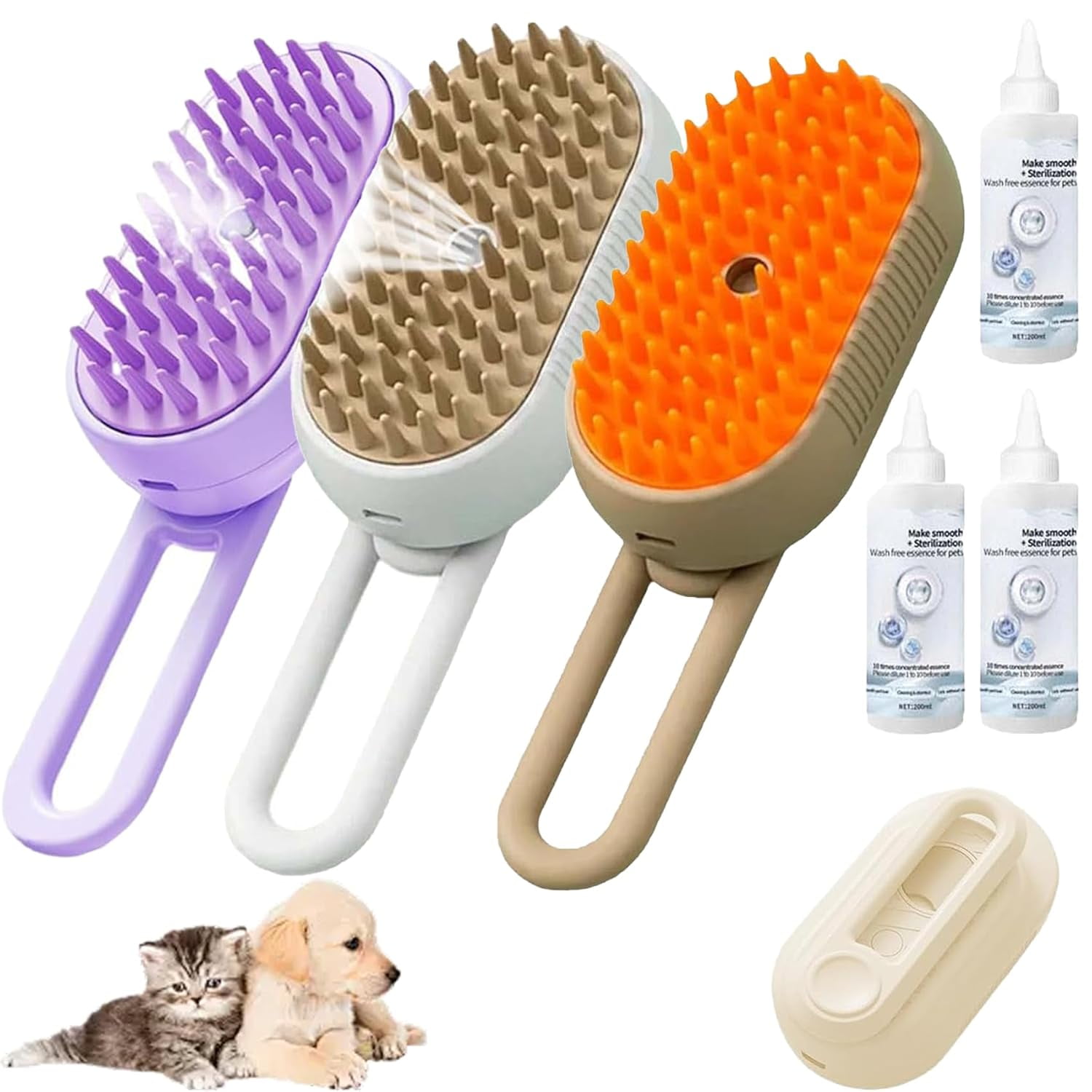 Puffease Spritz Defur Comb for Cats Dogs, 2025 NEW 3-In-1 Spritz Defur ...