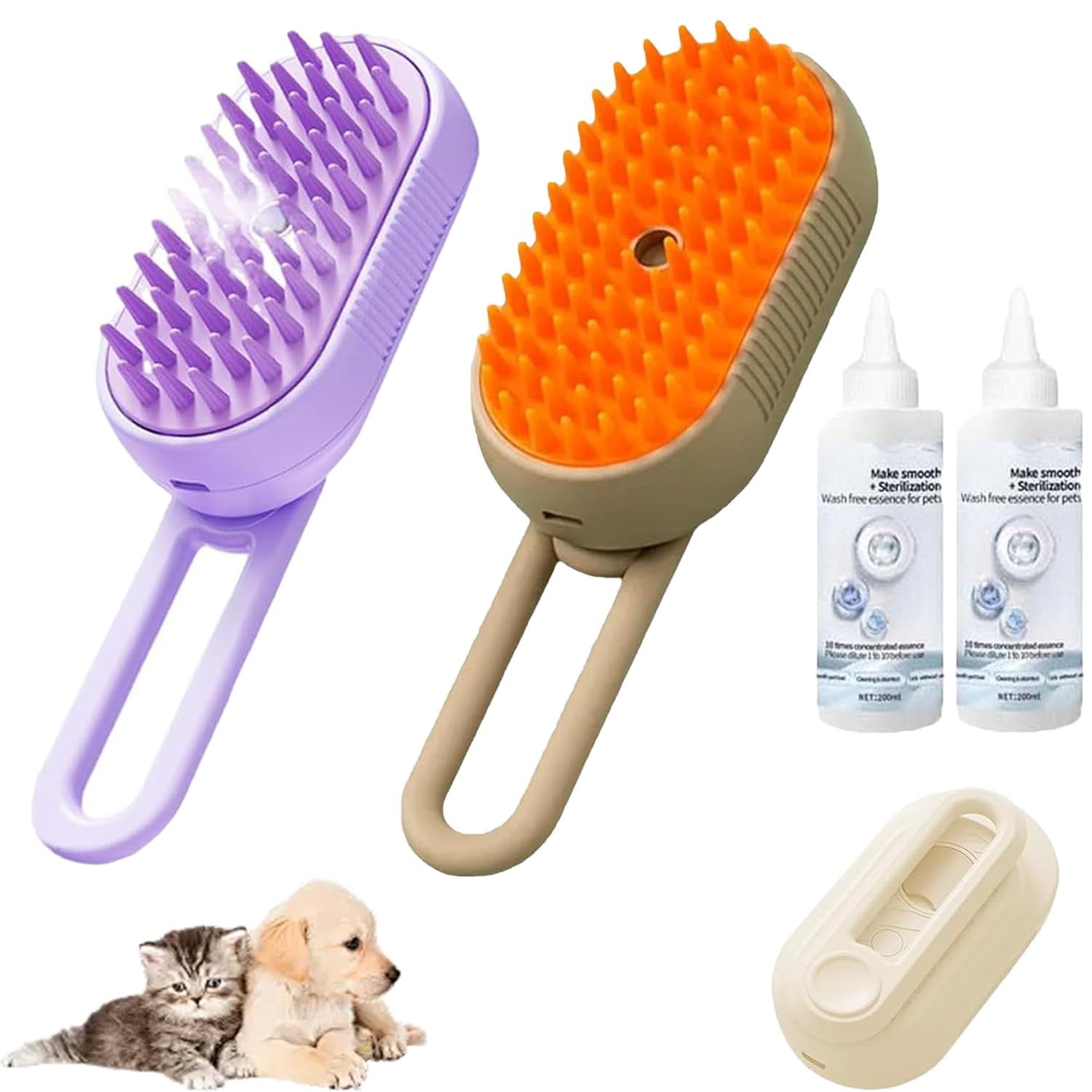 Puffease Spritz Defur Comb for Cats Dogs, 2025 NEW 3-In-1 Spritz Defur ...