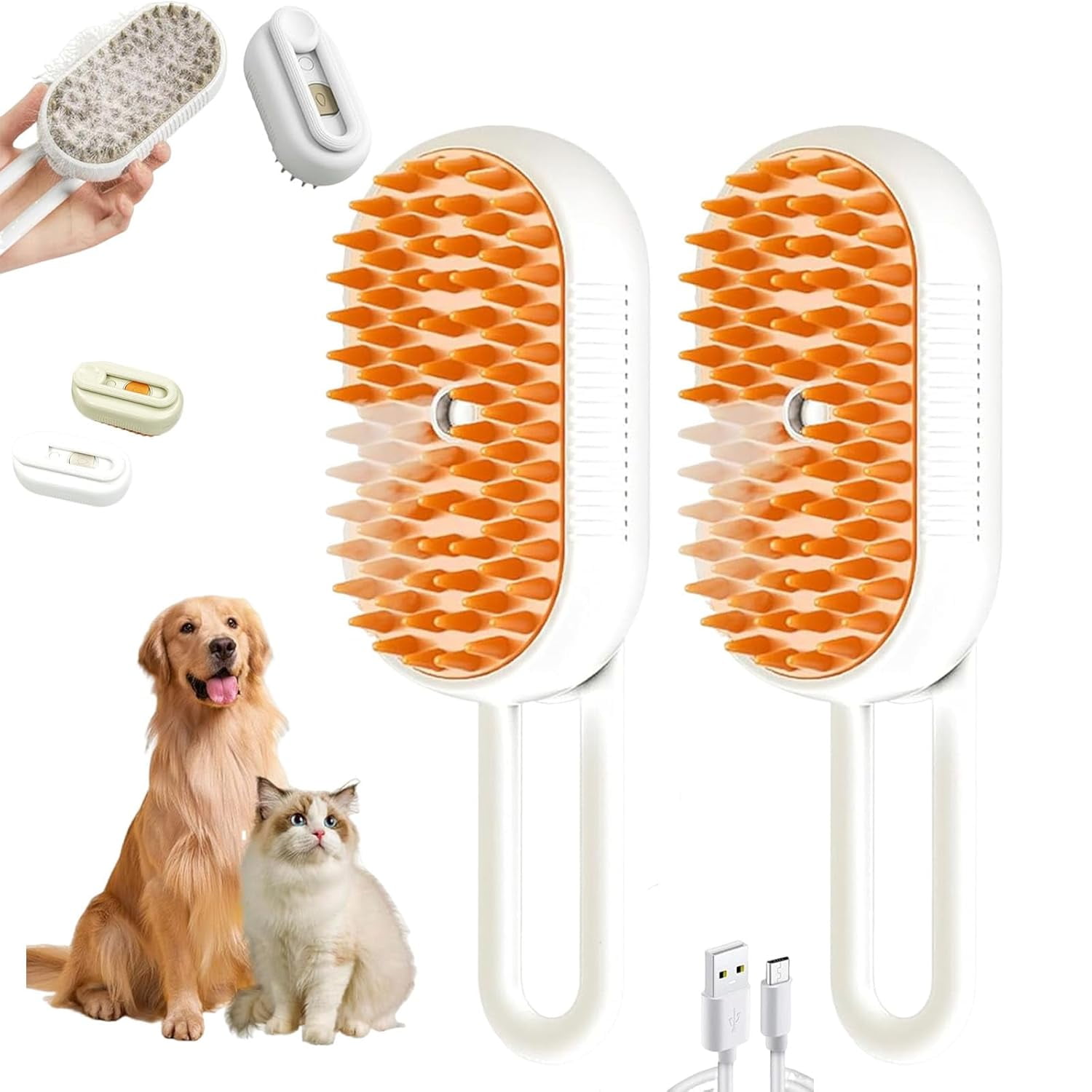 Puffease Spritz Defur Comb for Cats and Dogs, One-Click Spray Household ...