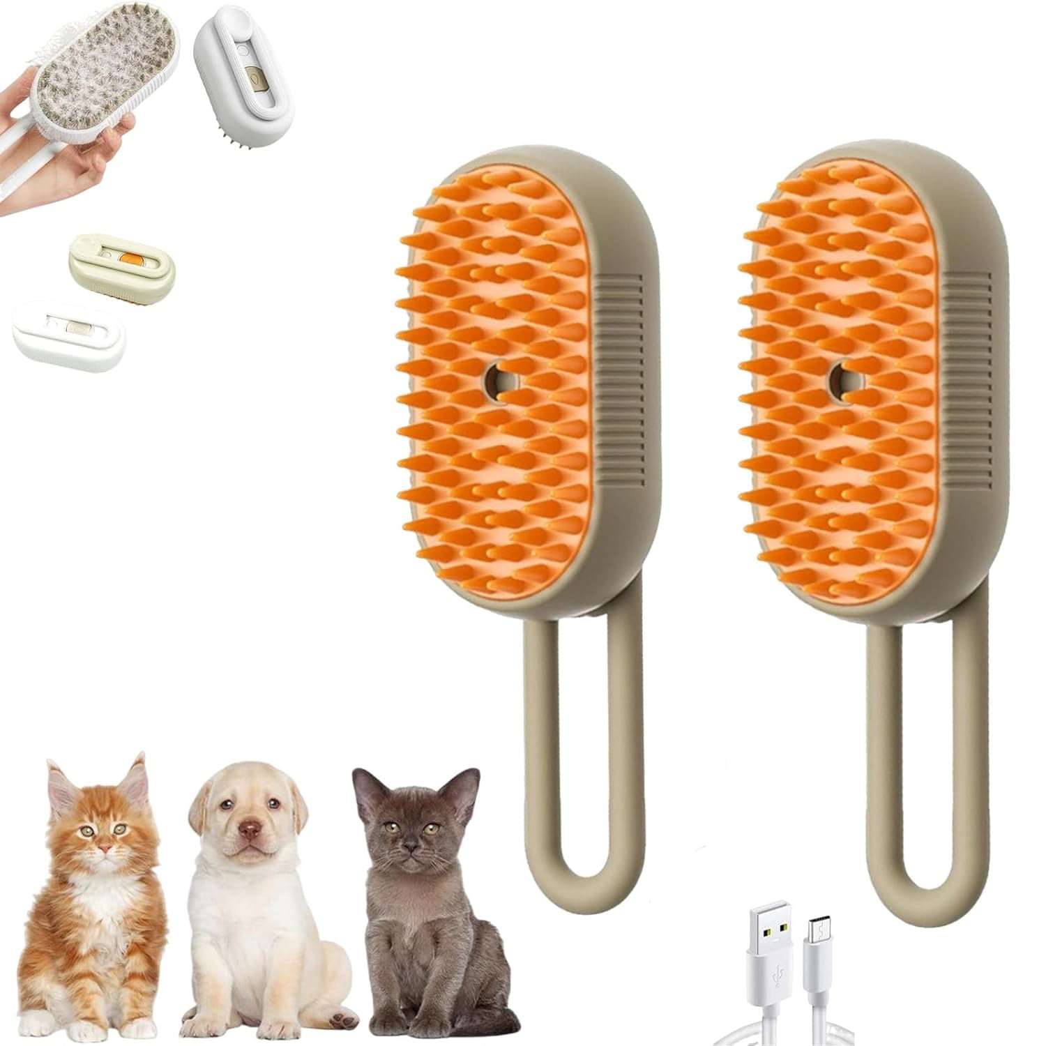 Puffease Spritz Defur Comb for Cats and Dogs, One-Click Spray Household ...