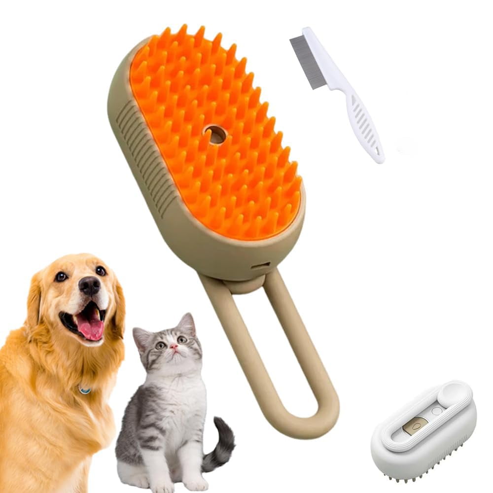 Puffease Spritz Defur Comb for Cats Dogs, 3 in 1 Cat Steam Grooming ...