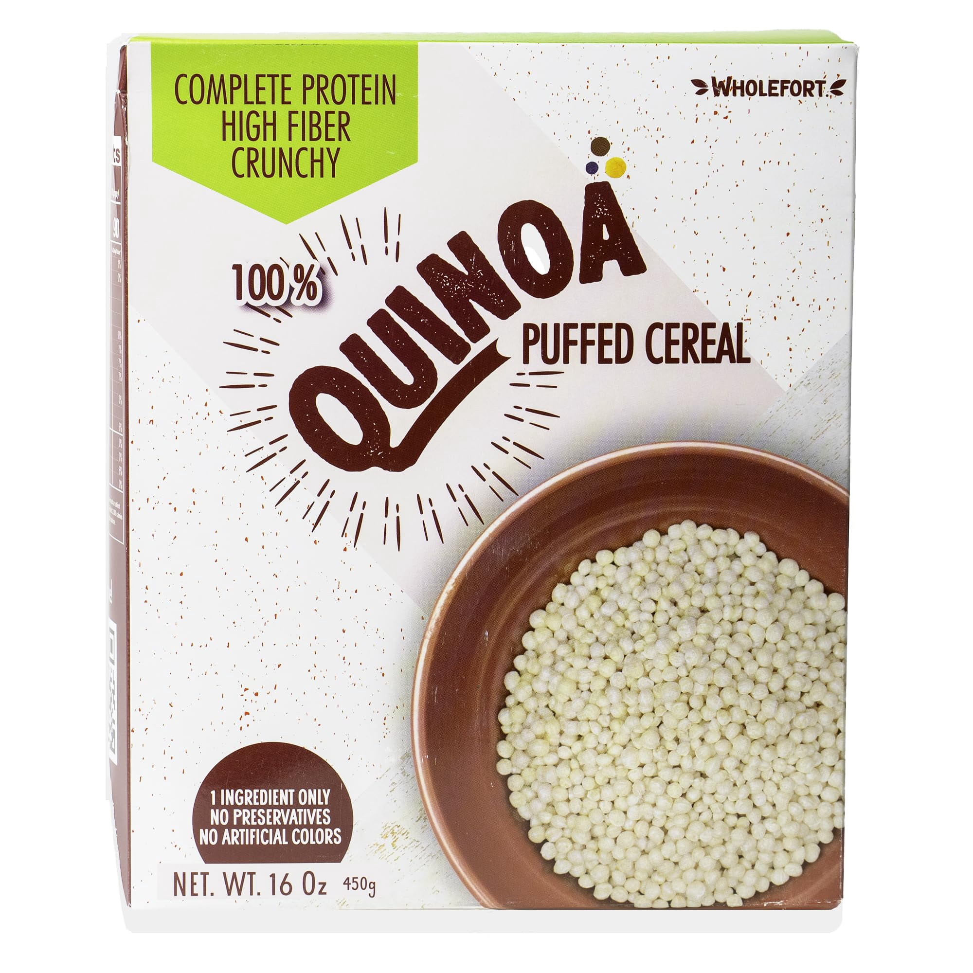 Puffed Quinoa Cereal + IEF31 Nothing - Vegan - Gluten Free - [1 LB] Try ...