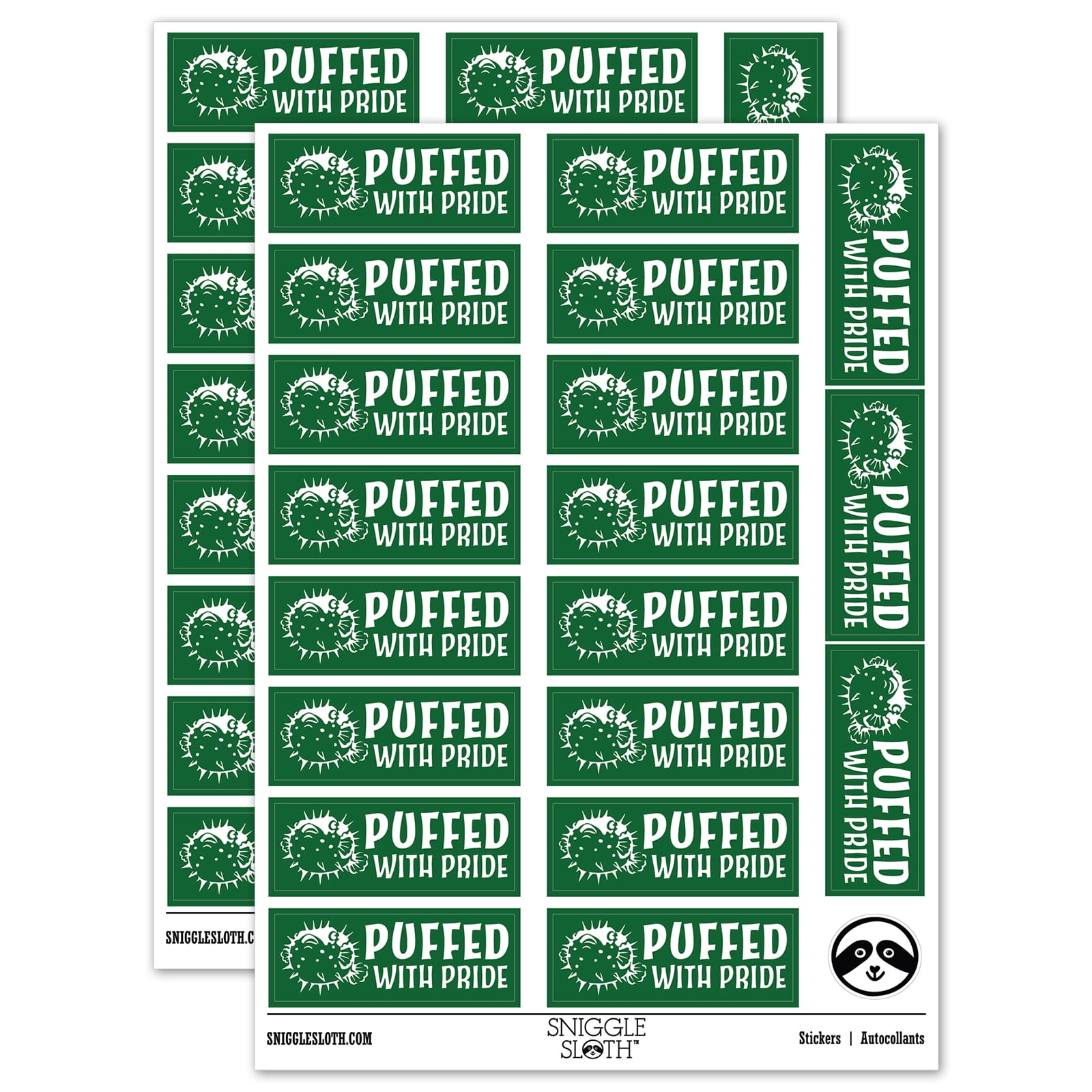 Puffed with Pride Pufferfish Teacher Student School Sticker Set - Dark ...