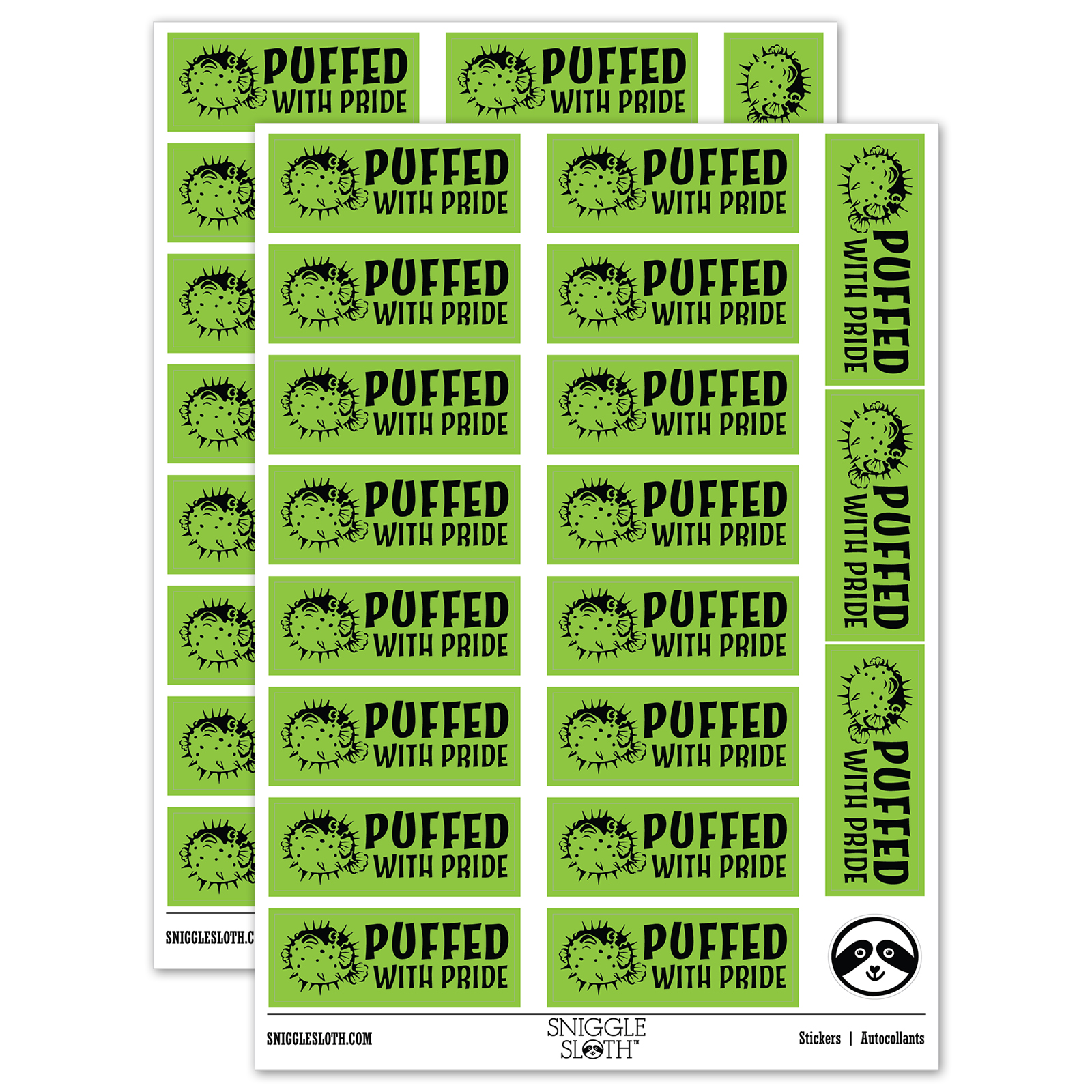 Puffed with Pride Pufferfish Teacher Student School Sticker Set - Light ...