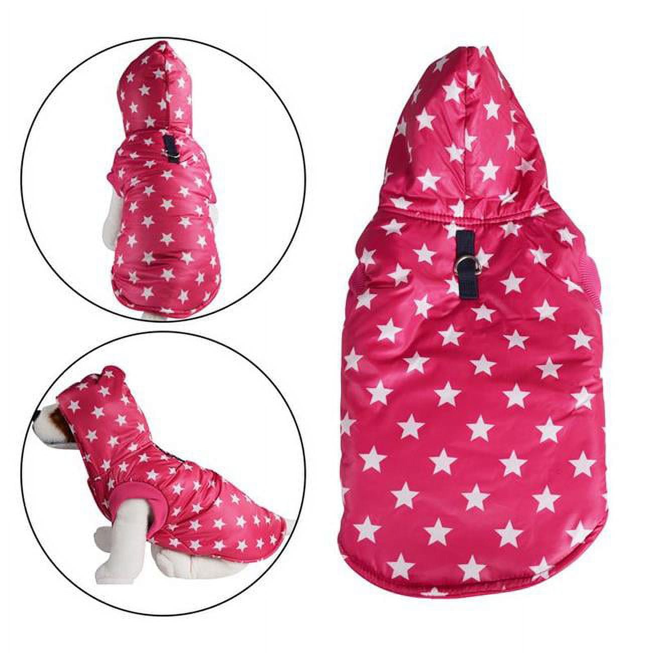 Puffer Dog Jacket with Hood, Pink - Large - Walmart.com