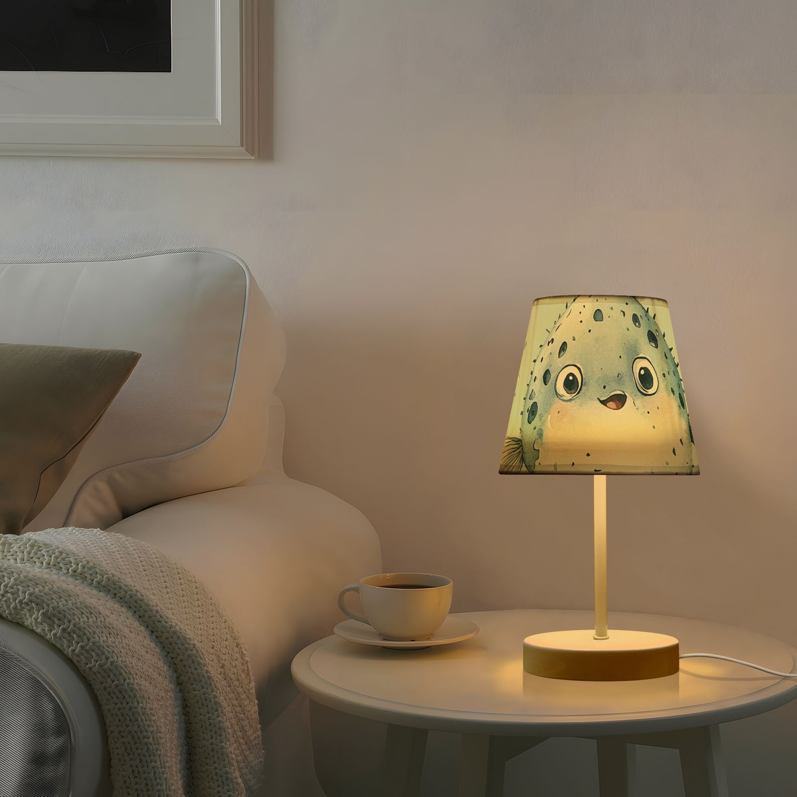 Puffer Fish Bubbles Desk Lamp 3 Color Modes LED Table Lamp Nightstand ...