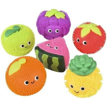 BULK SET OF 12 - (3") Cute Mini Animal Puffer Balls - Sensory Fidget ...