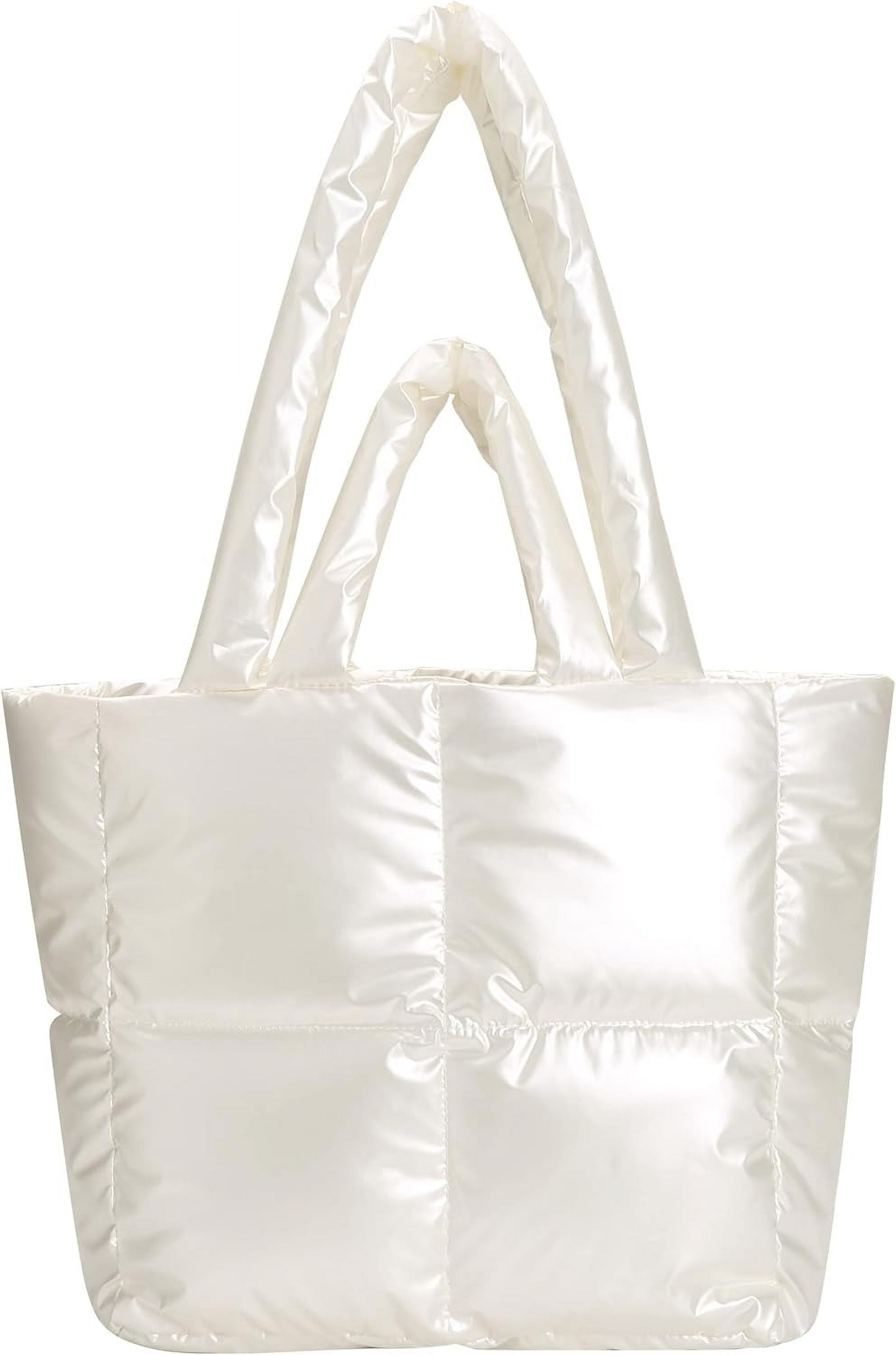Puffer Tote Bag, Quilted Puffer Handbag, Fluffy Quilted Puffer Purse ...