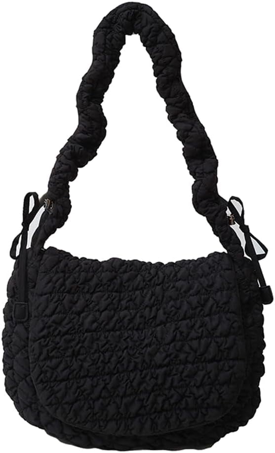 Puffer Tote Bag Quilted Puffy Crossbody Bag for Women Adjustable Strap ...