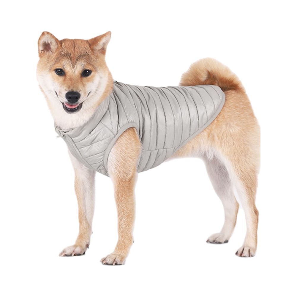 Puffer Vest Dog Jacket - Ultra Thin Zip Up Wind Breaker with Dual D ...