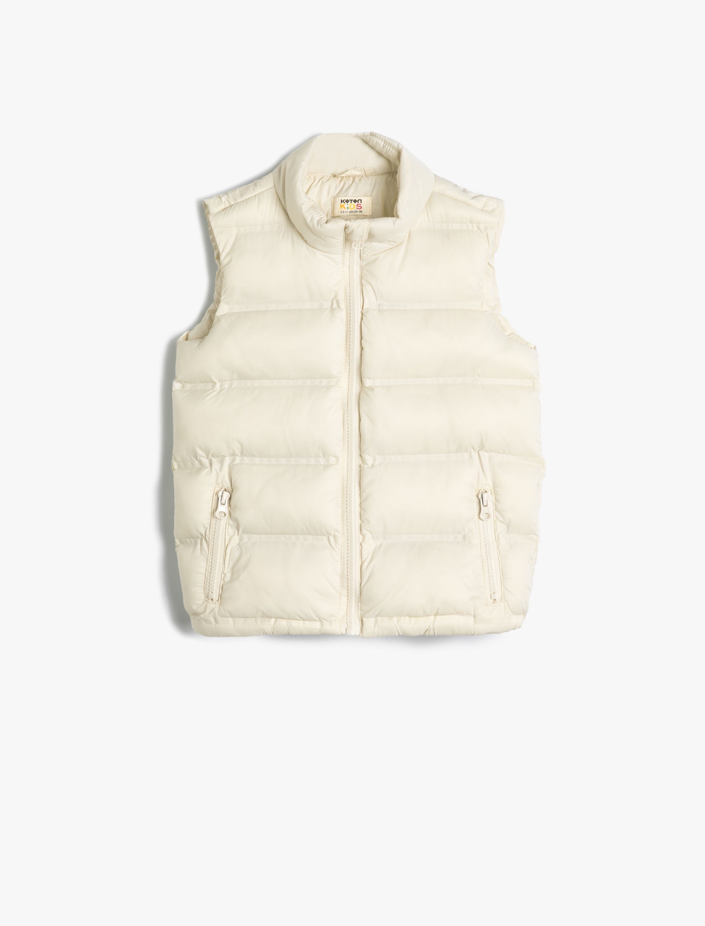 Puffer Vest High Neck Zipper Closure Pocket Detail - Walmart.com