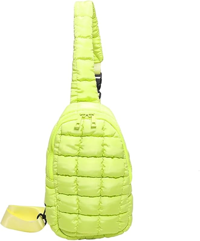 Puffer quilted sling bag puffy crossbody purse for women puffer fanny ...