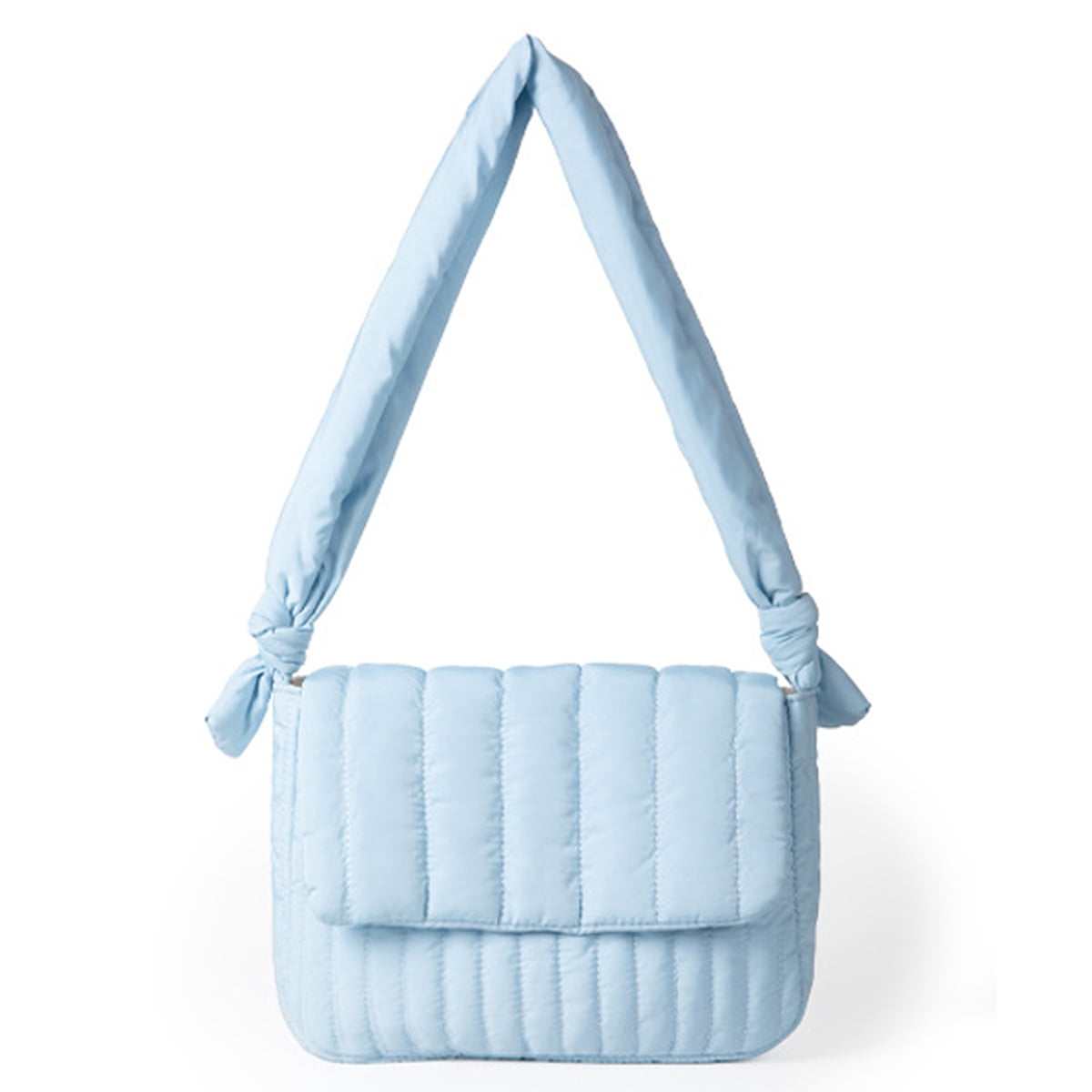 Puffer shoulder bag Nylon padded woven handbag designer crossbody dupes ...