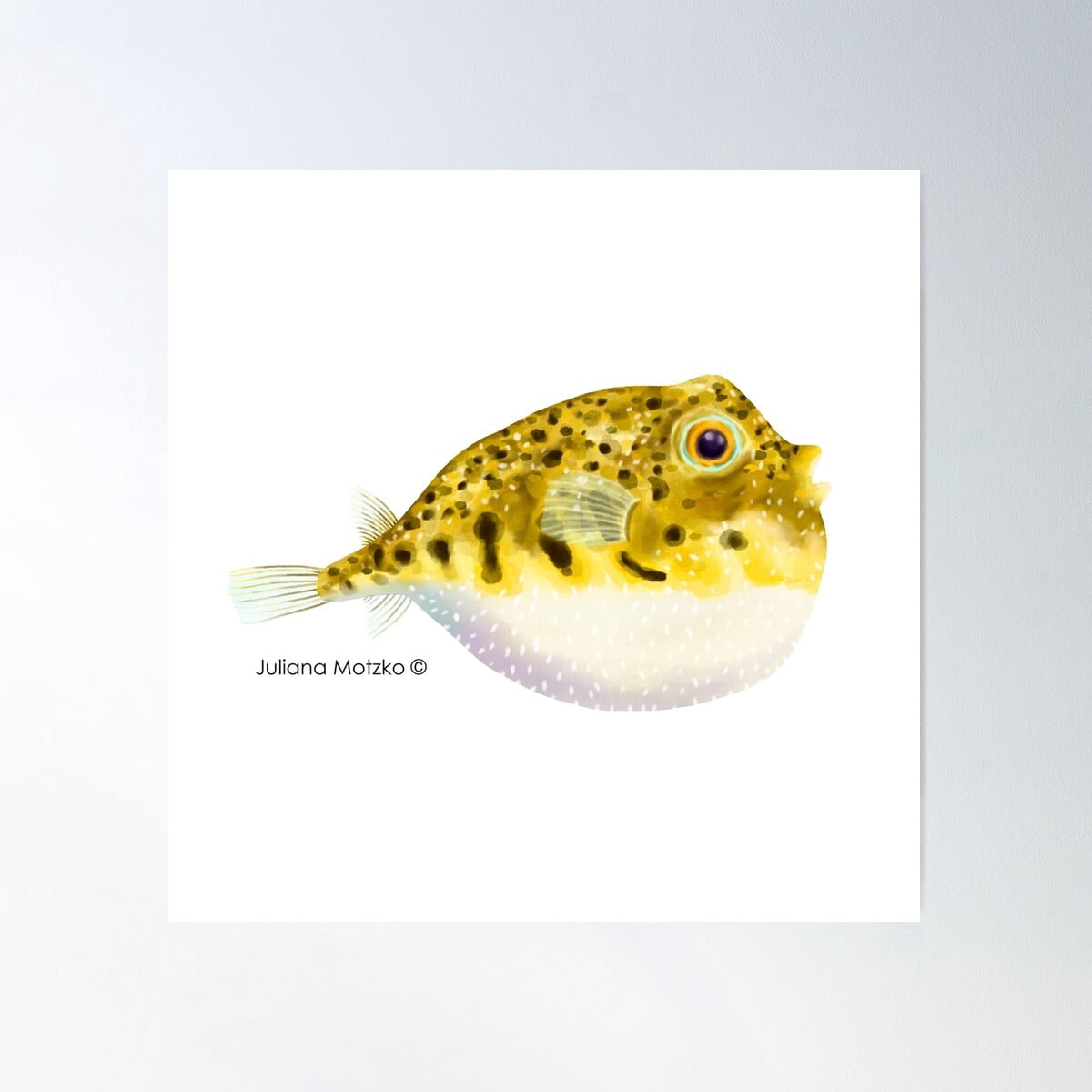 Pufferfish Poster Wall Art, Modern Wall Decor For Living Room Bedroom ...