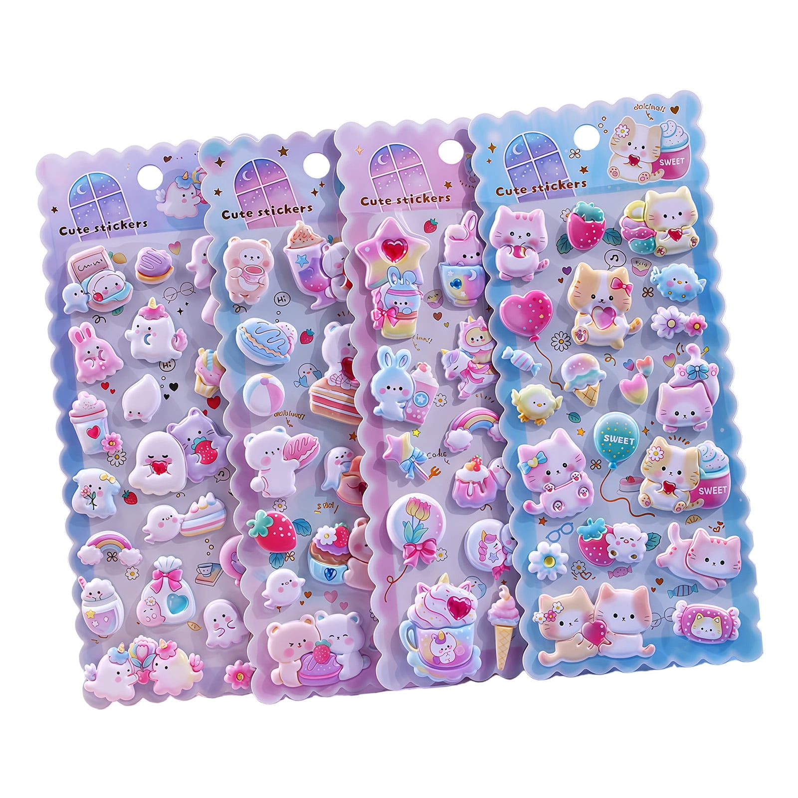 Puffier Sticker Cartoon Stickers Tiny Handcraft Stickers Adorable Tiny ...