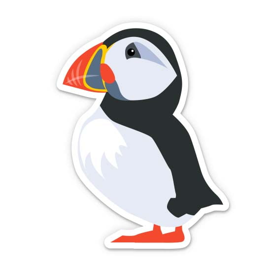 Puffin - 5" Vinyl Sticker - For Car Laptop I-Pad - Waterproof Decal ...