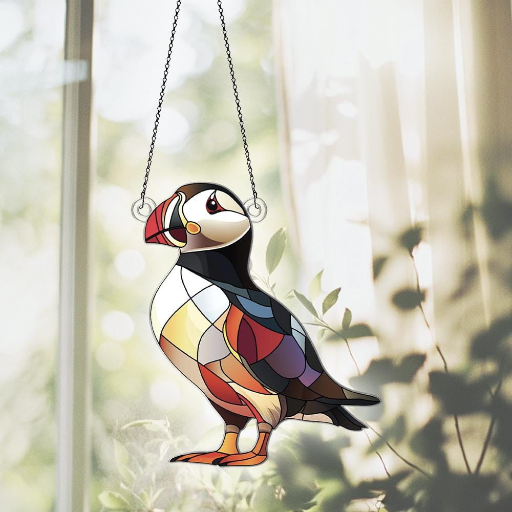 Puffin Acrylic Suncatcher, Puffin Ornaments, Puffin Decor, Puffin Gifts ...