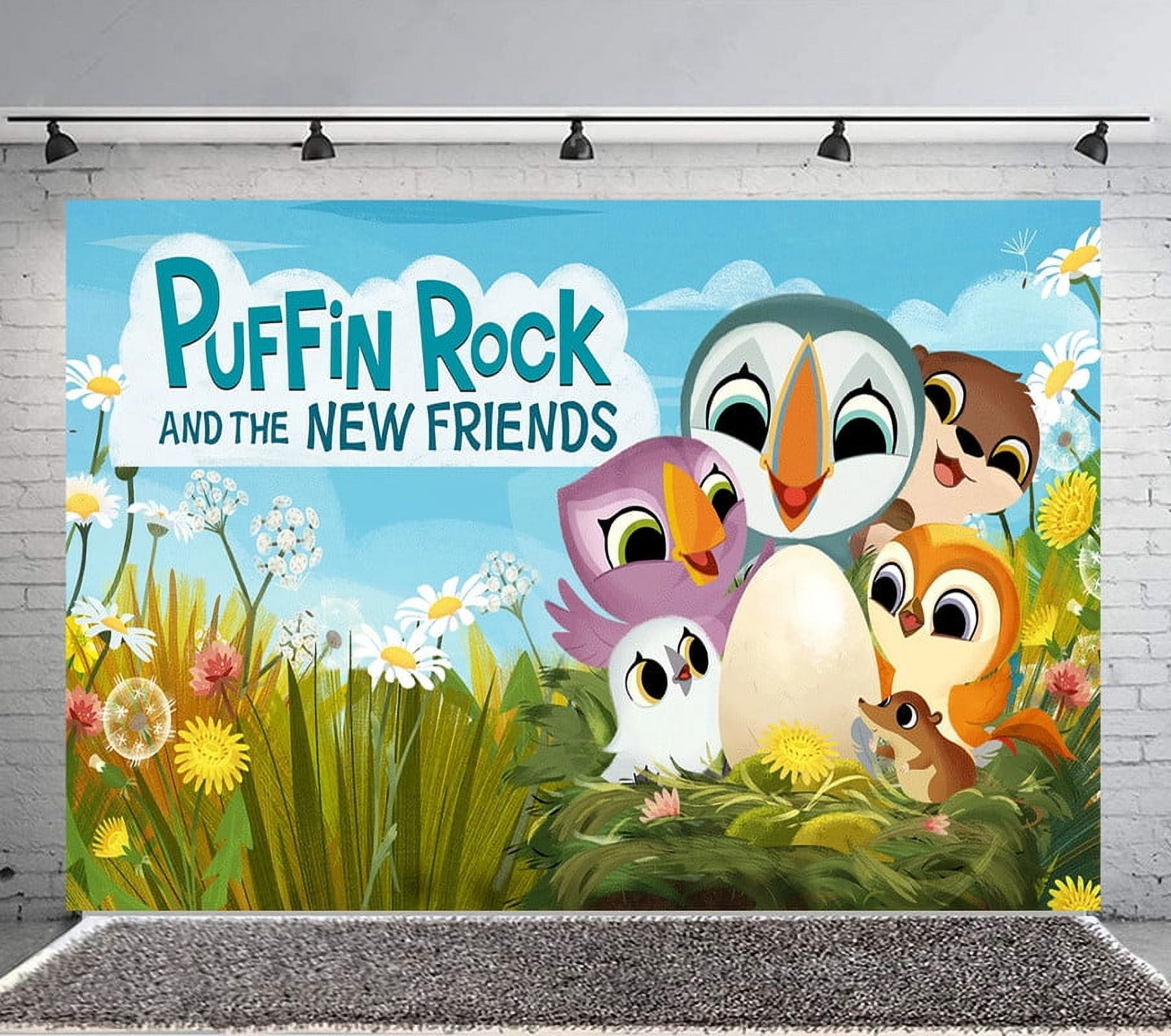 Puffin Rock Backdrop Banner Party Supplies Poster Movie Theme ...