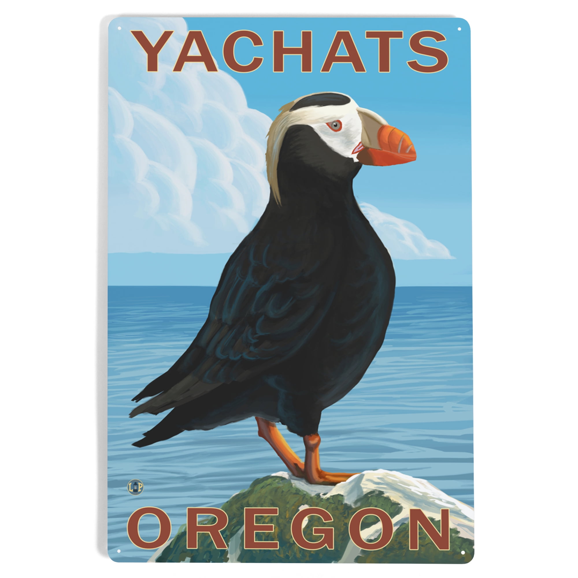 Puffin, Yachats, OR (12x18 Aluminum Art, Indoor Outdoor Metal Sign ...