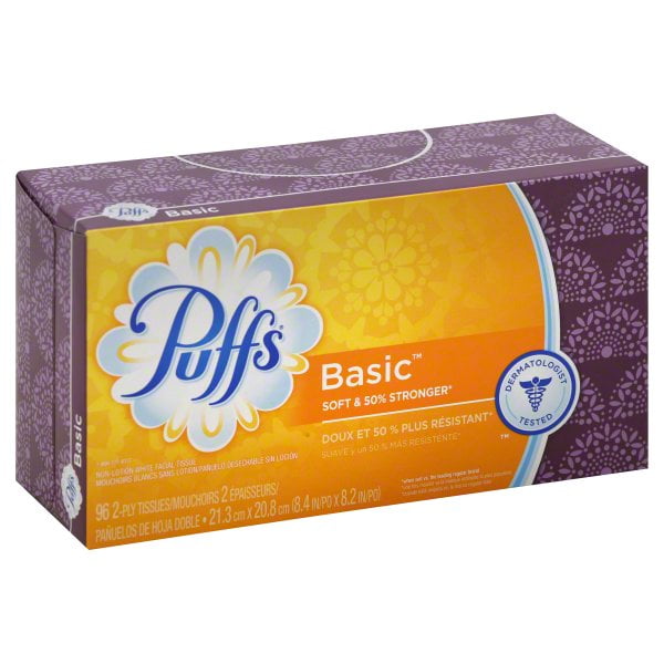 Puffs Basic Facial Tissues - 96 Count, Pack Of 36 - Walmart.com