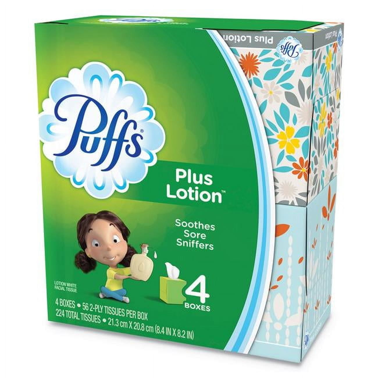Puffs PGC34899CT 4Cubes Plus Lotion Facial Tissue - Pack of 6 - Walmart.com