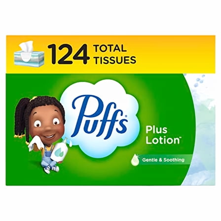 Puffs Plus Lotion Facial Tissues, 12 Boxes of 56 Count, Dermatologist ...