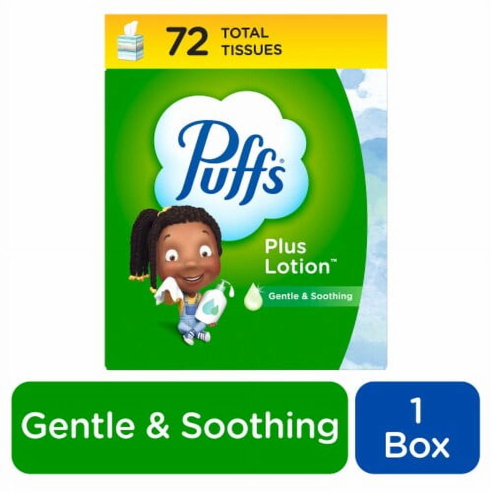 Puffs Plus Lotion Mega Cube Facial Tissue 1 pk / 72 ct - Pack of 2 ...