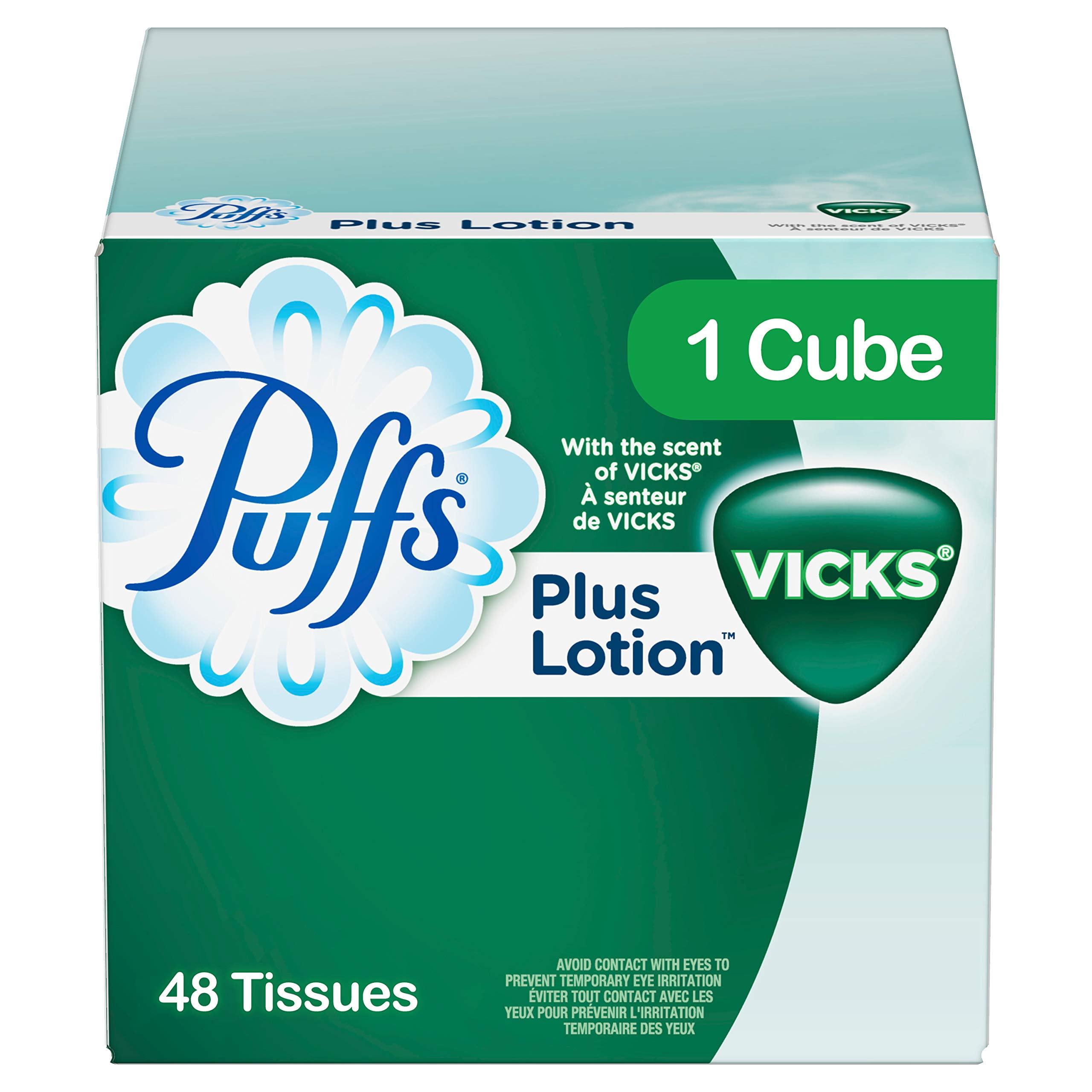 Puffs Plus Lotion With DMF15 The Scent of Vicks Facial Tissues; 6 cube ...