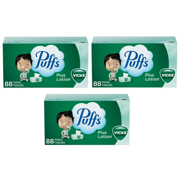 Puffs Plus Lotion Facial Tissues with Vick's Scent, Family Size Box, 88 ...