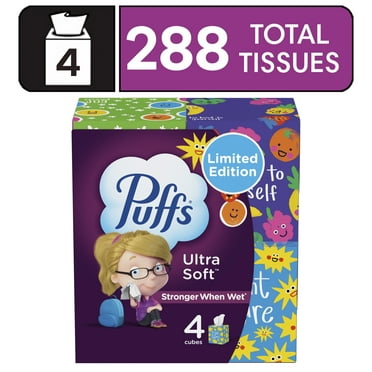 Puffs Soft Everyday Non-lotion Facial Tissues, Family Size Pack, 3 ...