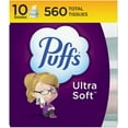 Puffs, Ultra Soft Tissues, 10 Cubes, 56 Tissues Per Box - Walmart.com
