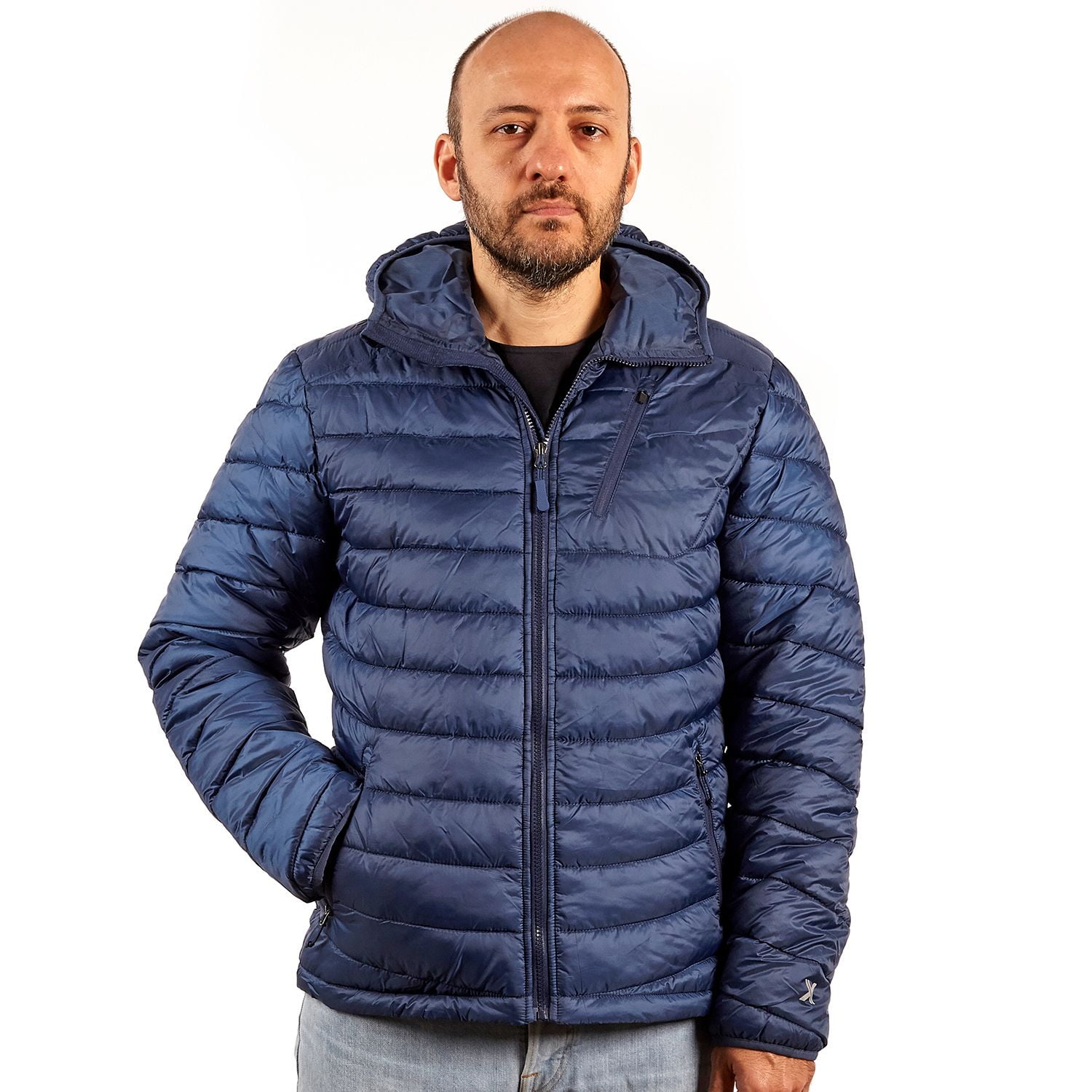 Excelled Men's Warm Hooded Puffy Jacket - Walmart.com